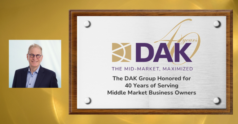 The DAK Group Marks 40 Years as a Leader in Middle-Market M&A - DAK
